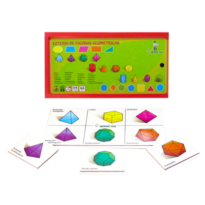 Lotería de Figuras Geométricas (Español e Inglés) – Didácticos Celmax SAS
