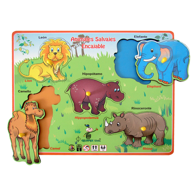 Encajable con pin Animales salvajes – Didácticos Celmax SAS